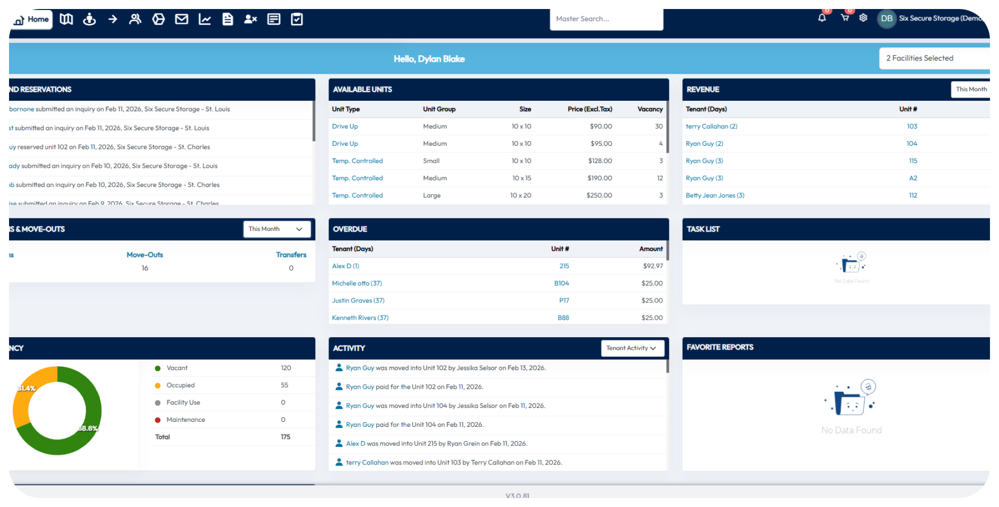 Self Storage Management Software - 6Storage